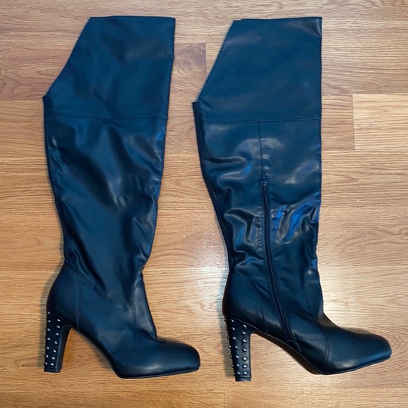 torrid | Shoes | Torrid Over The Knee Studded High Heel Platform Boots | Poshmark